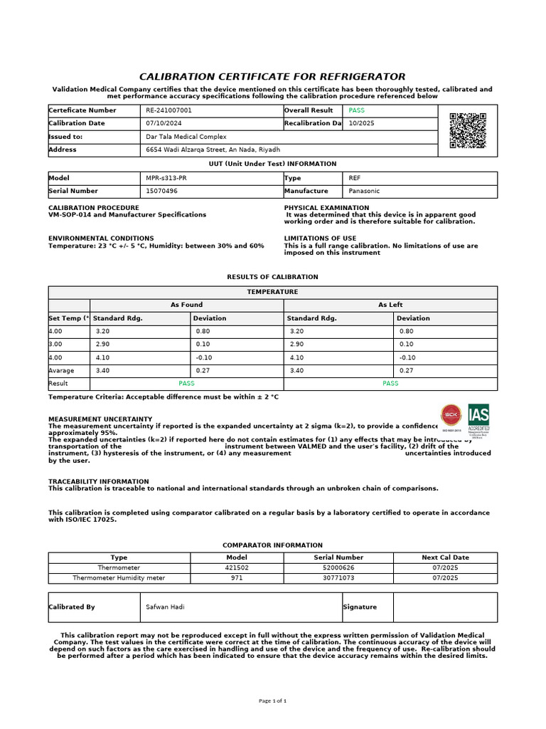Ref Rep Cer - RE-241007001 | PDF