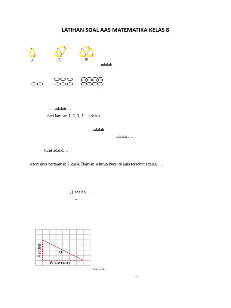 Latihan Soal Aas Matematika Kelas 8 2023 | PDF