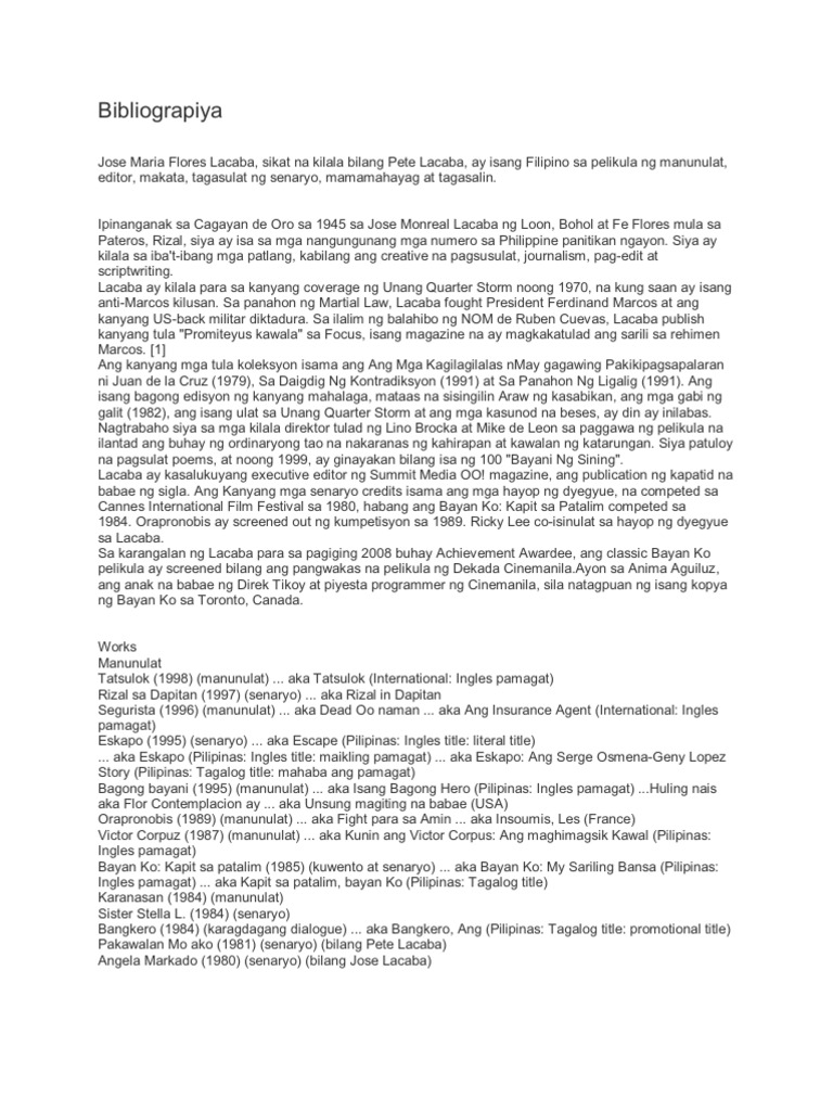 Bibliograpiya | PDF