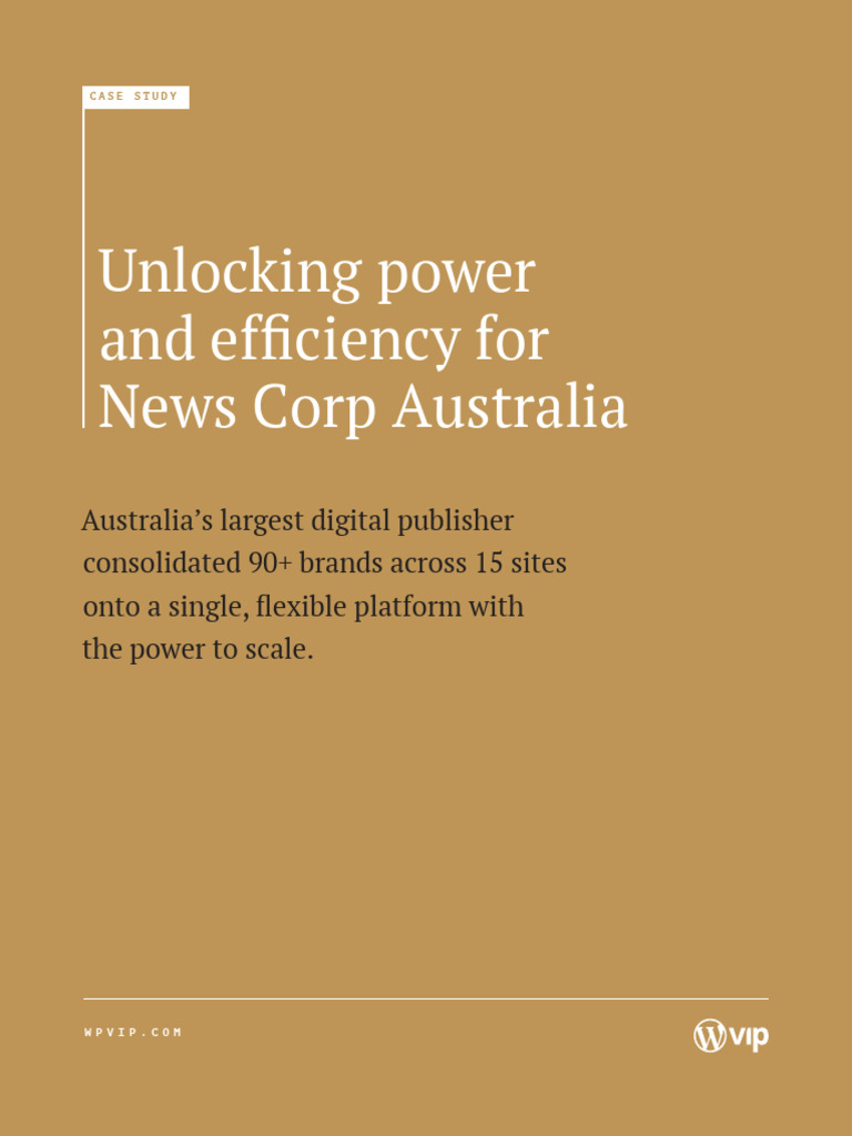 Case Studies Newscorp Australia | PDF
