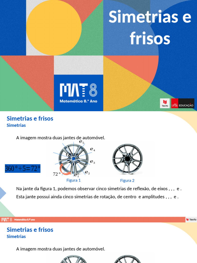 6 Simetrias Matemática 8 Ano 23-24 | PDF