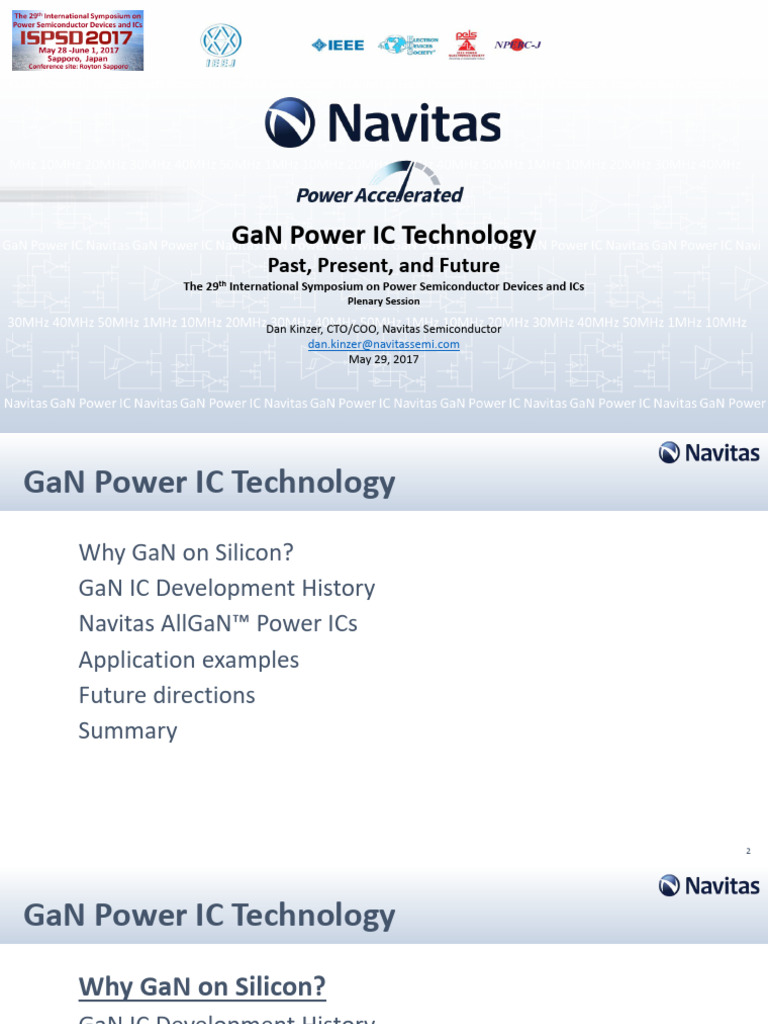 GaN Power IC Technology Past, Present, and Future - Navitas-COO CTO-Dan Kinzer ISPSD - 2017 | PDF