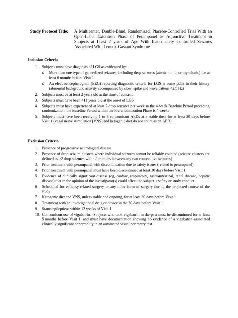Clinical Research Protocol Test 2 | PDF