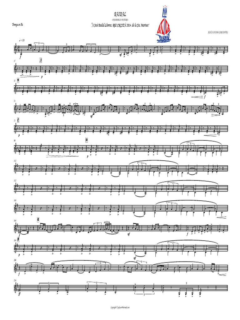 REY MARINOS Pasodoble - Trompa en Fa | PDF