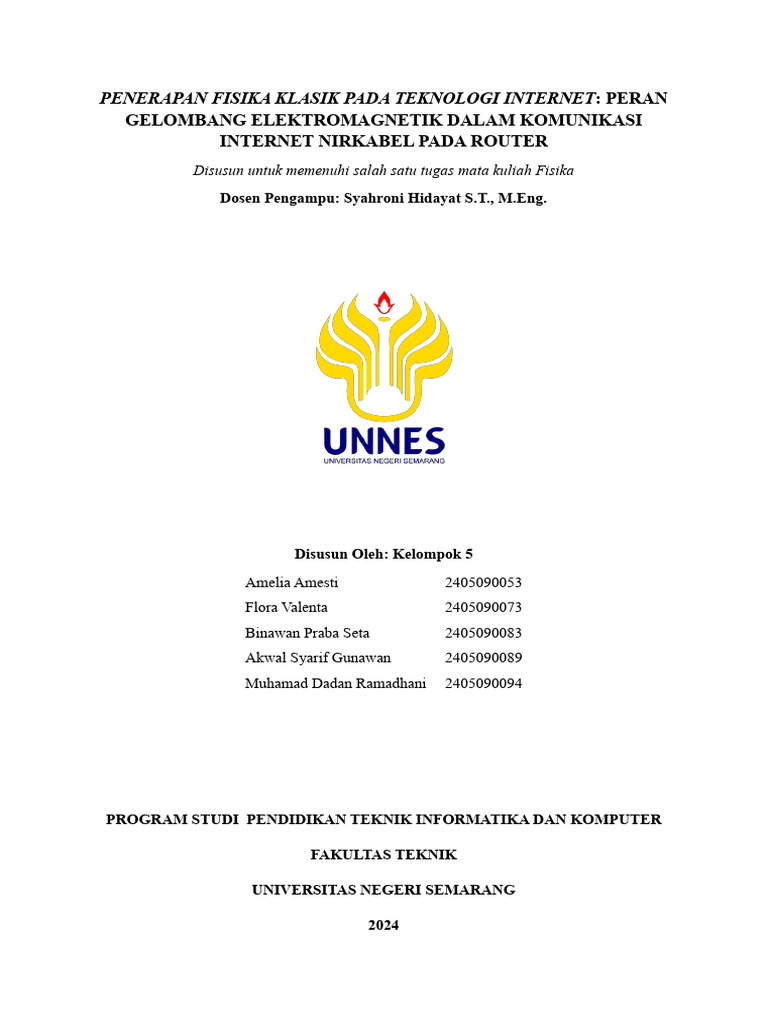 Penerapan Fisika Klasik Pada Teknologi Internet: Peran Gelombang ...