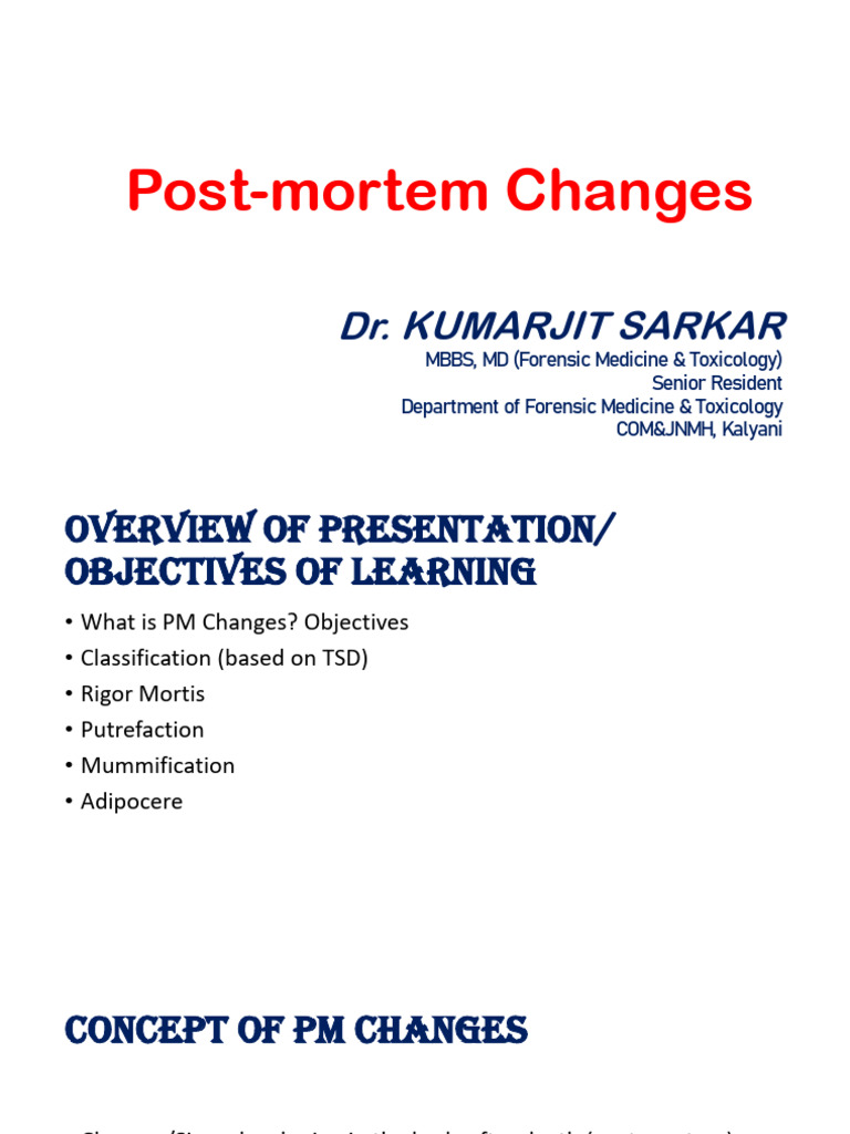 Postmortem Changes - 240323 - 211250 | PDF