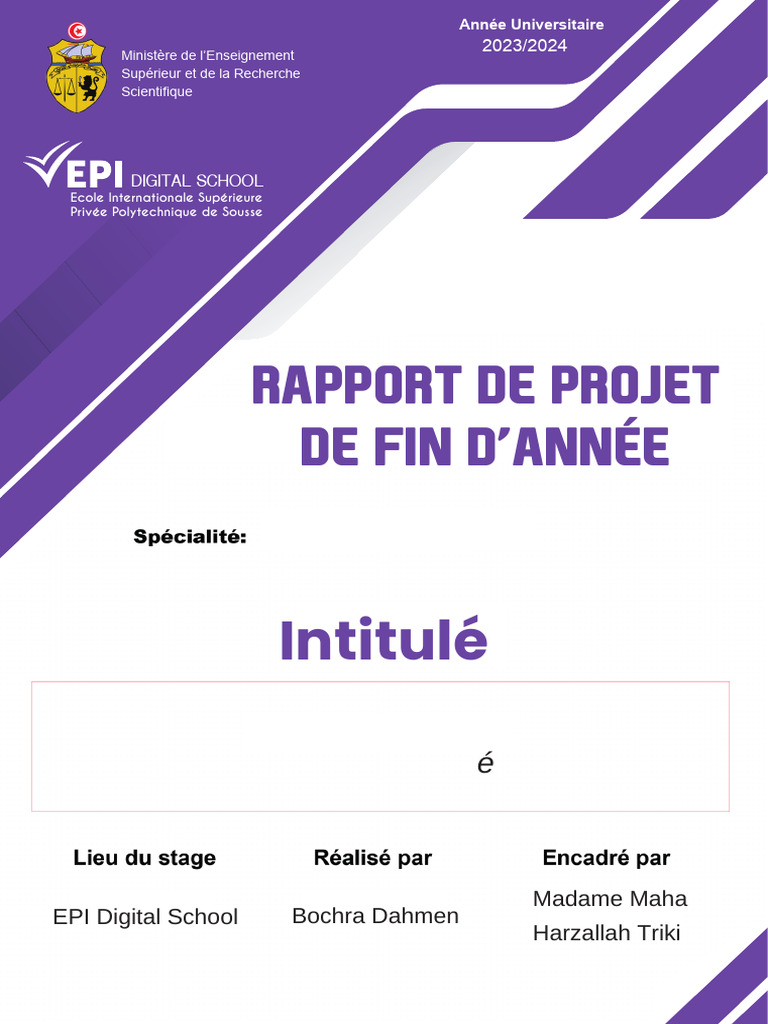 Rapport PFA Bochra | PDF