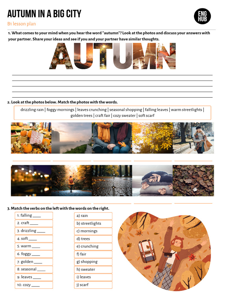 B1 Autumn in A Big City A4 Worksheet SV | PDF