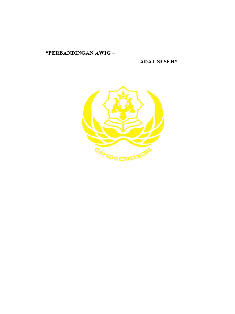Paper Awig - Awig Desa Penglipuran | PDF