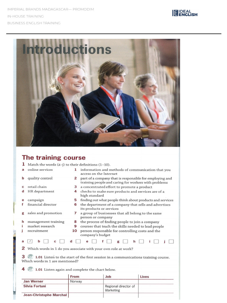 Unit 1- Introductions | PDF