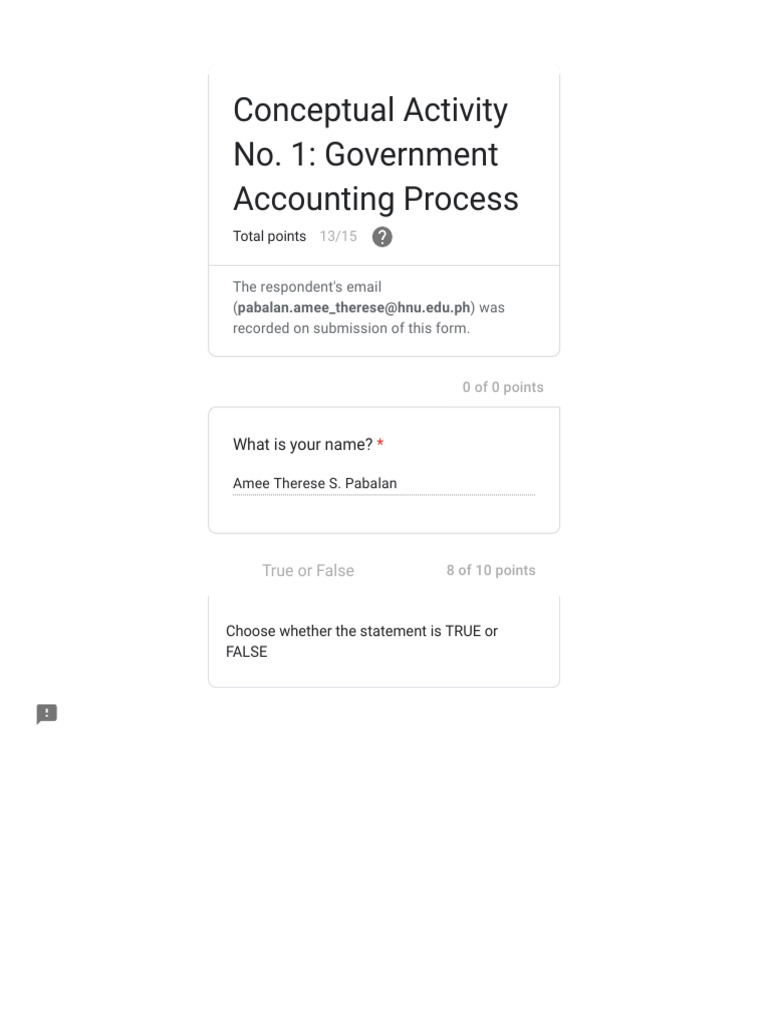Conceptual Activity No. 1 Government Accounting Process 1 | PDF ...
