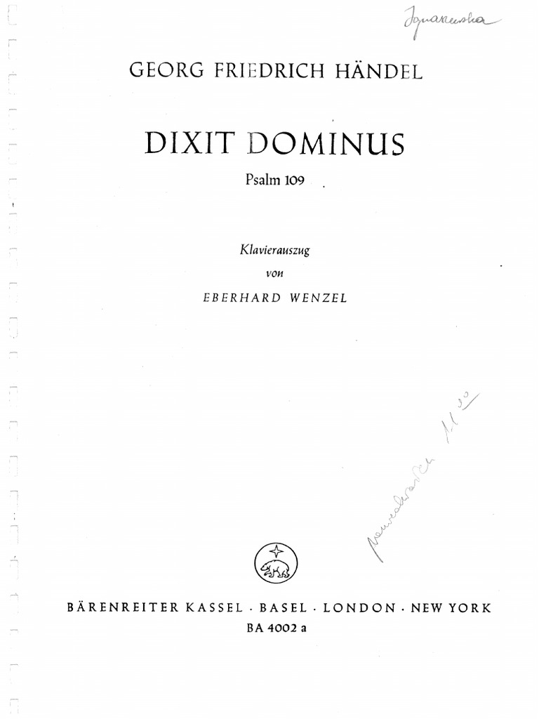 Dixit Dominus | PDF
