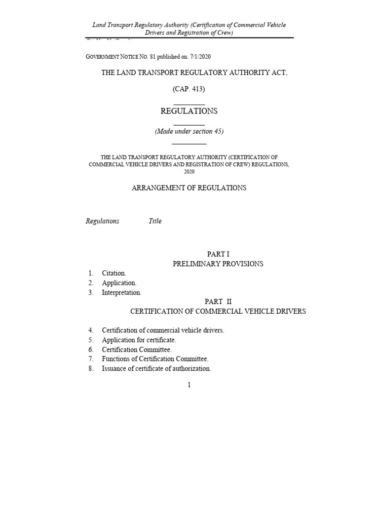 Latra Act | PDF | Driving | Driver's License