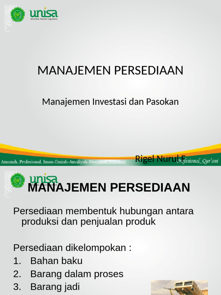 Manajemen Persediaan | PDF