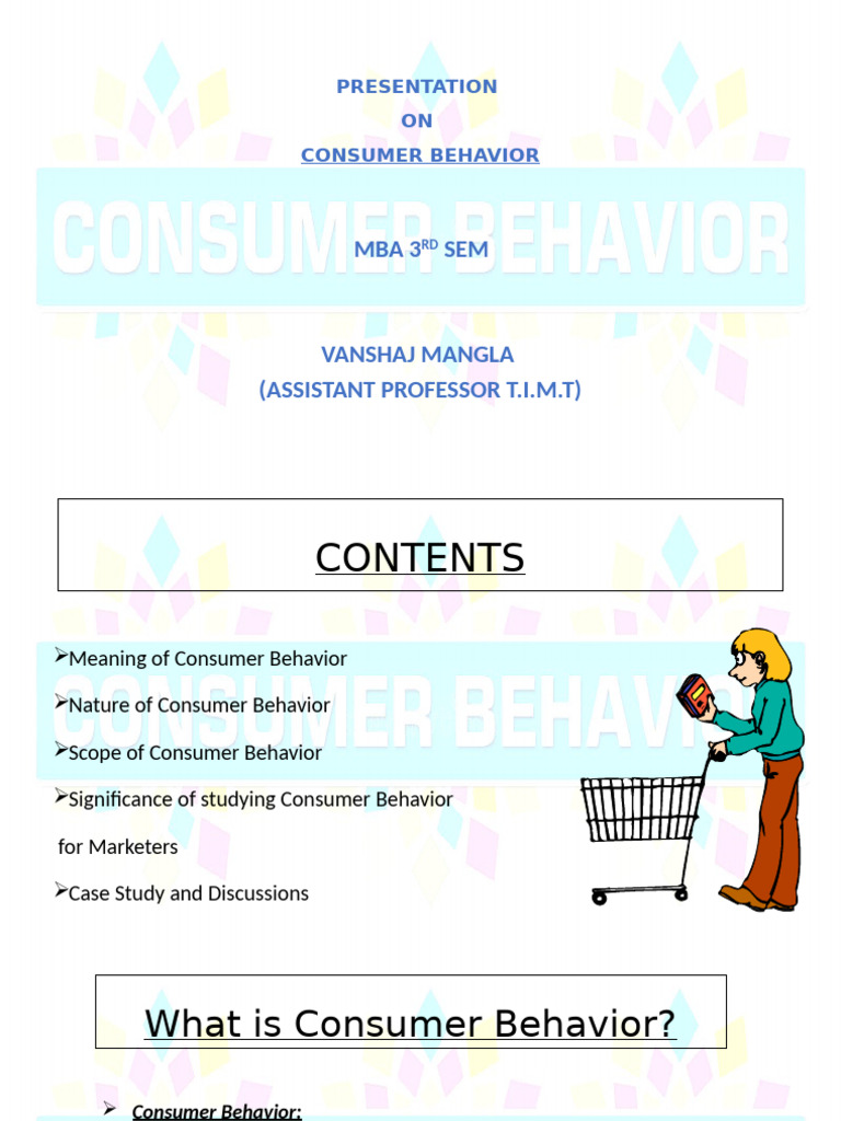 Consumer Behavior 1 | PDF
