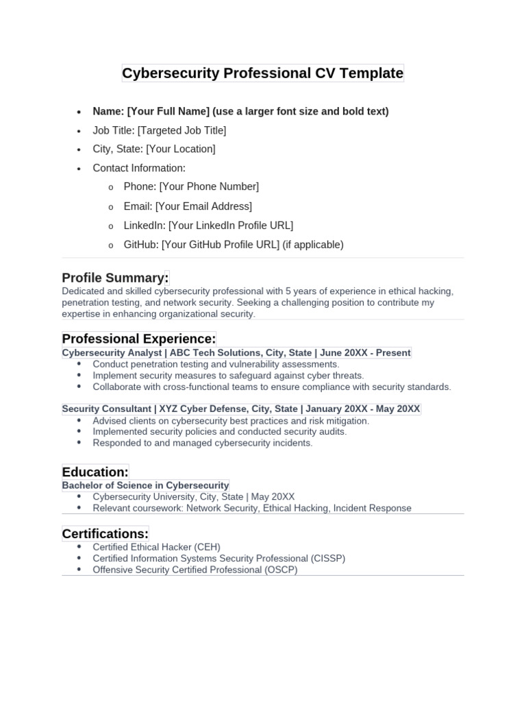 CV Template 01 | PDF