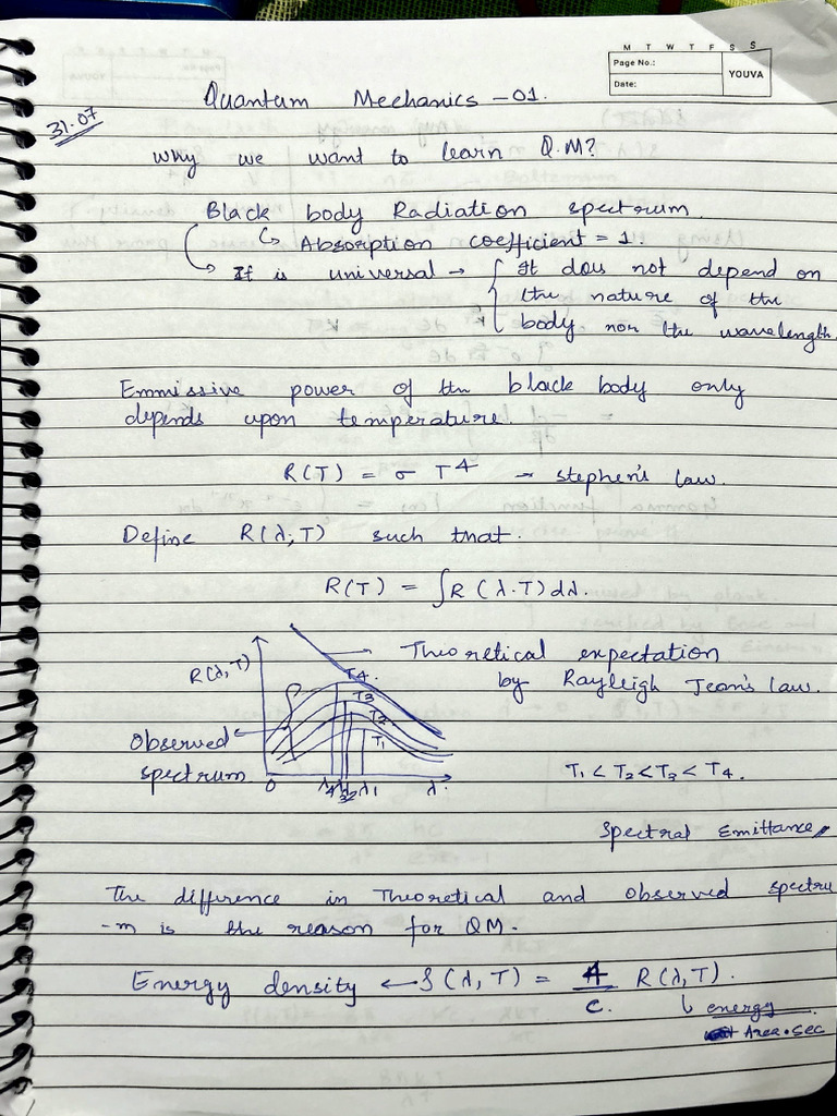 Quantum Mechanics Notes | PDF