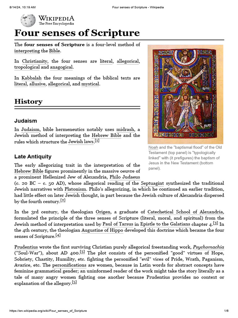 Four senses of Scripture - | PDF