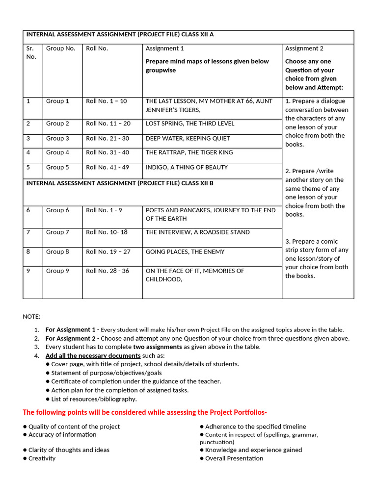 Internal Assessment Assignment Xii 2024 Niki Pdf