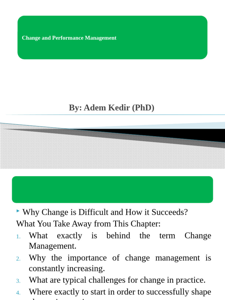 Change and Performance Management | PDF