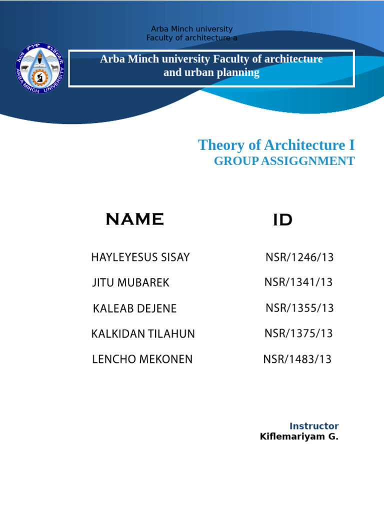 Theory of Architecture I | PDF