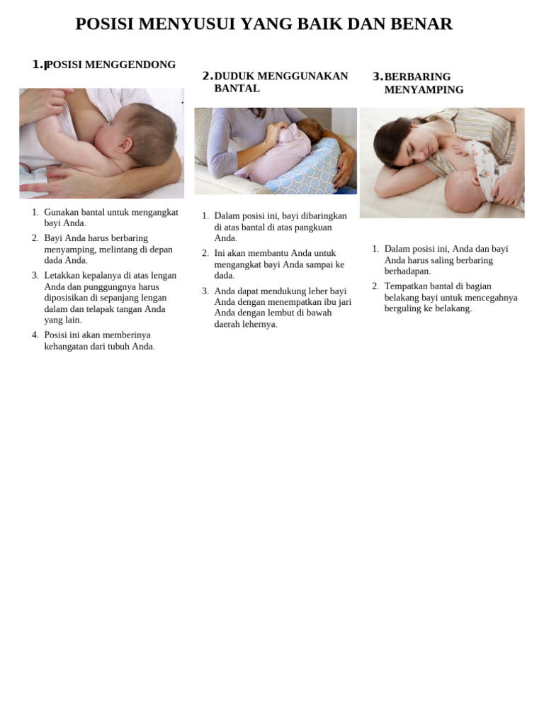 Cara Menyusui Yang Baik Dan Benar | PDF