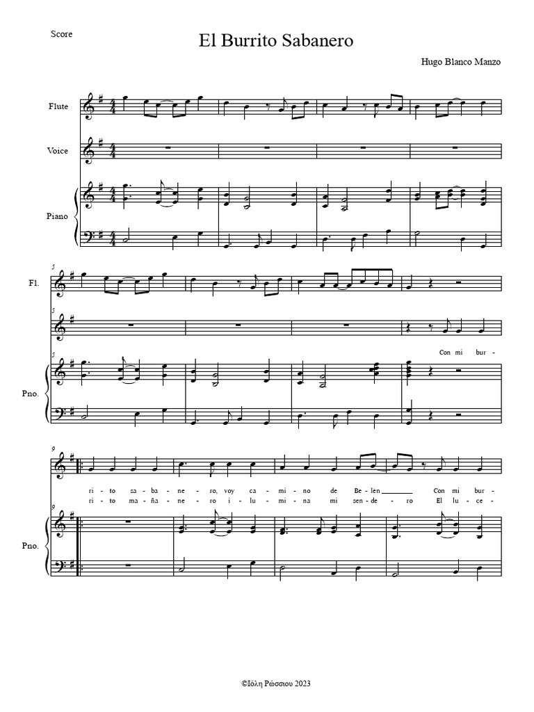 El burrito christmas song | PDF