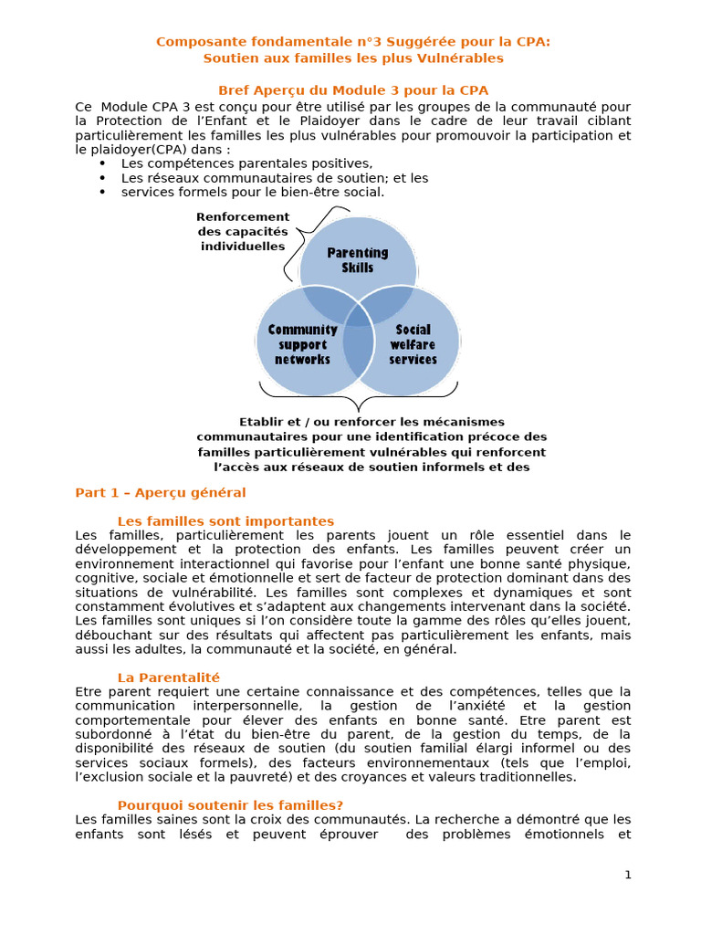 Brief CPA Module 3 - Supporting Vulnerable-French | PDF