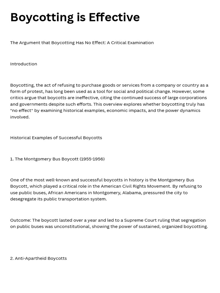 Boycotting Is Effective - 20241010 - 170903 - 0000 | PDF
