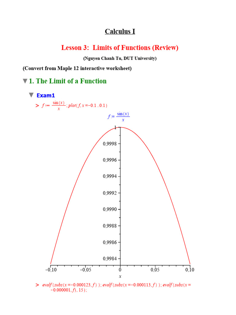 GT1 Ch2 (2.2-2.3) Limit | PDF