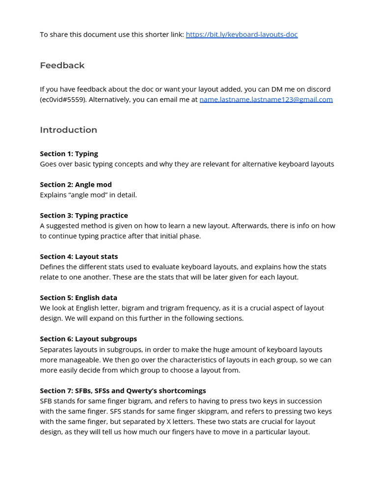 Keyboard Layouts | PDF