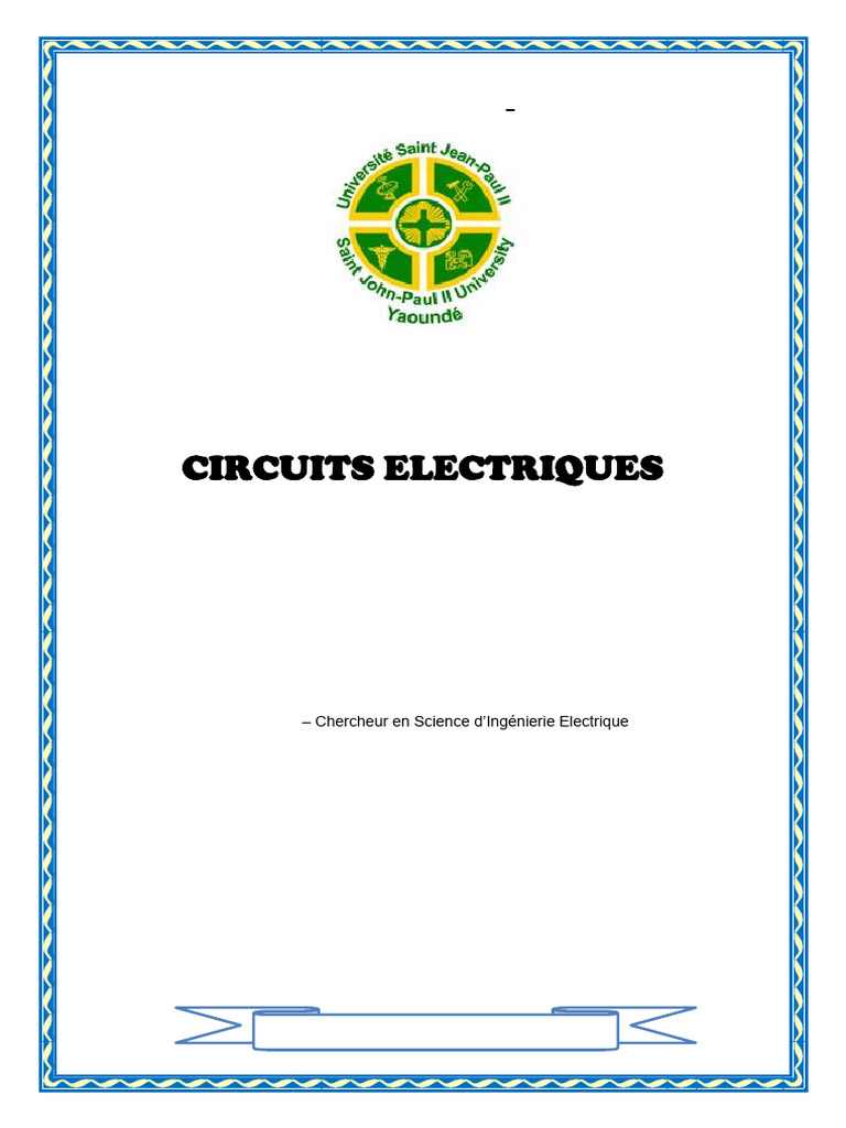 Cours - Circuits Electriques - 15-12-2023 | PDF