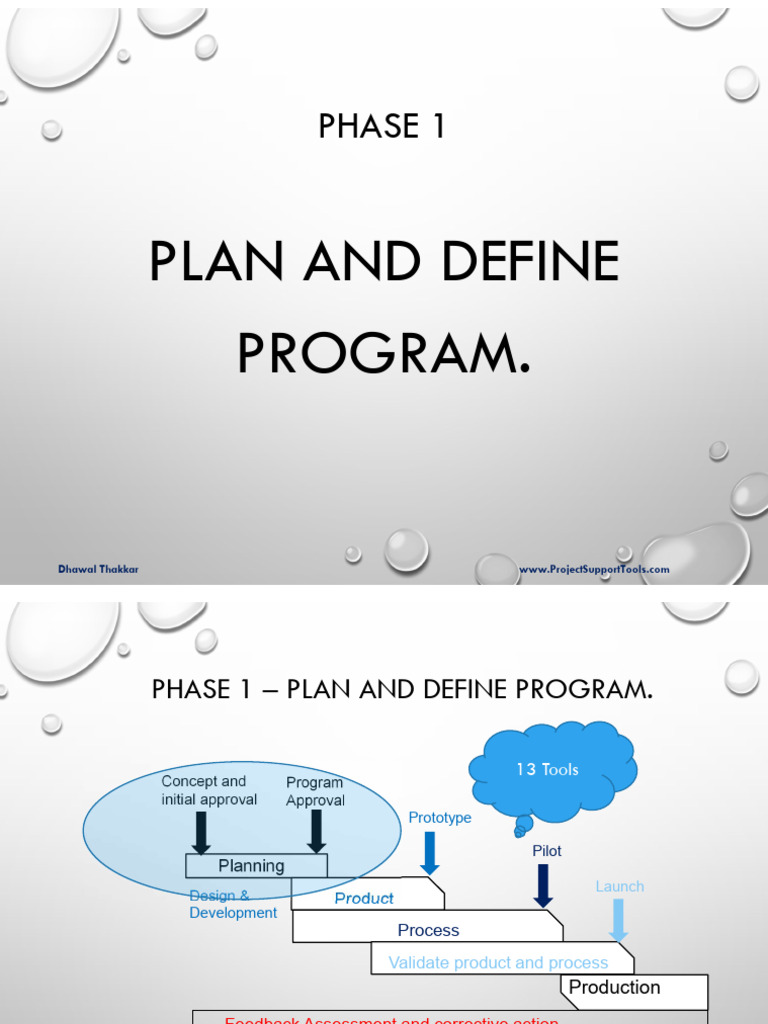 Phase1 of APQP - Plan and Define Program | PDF