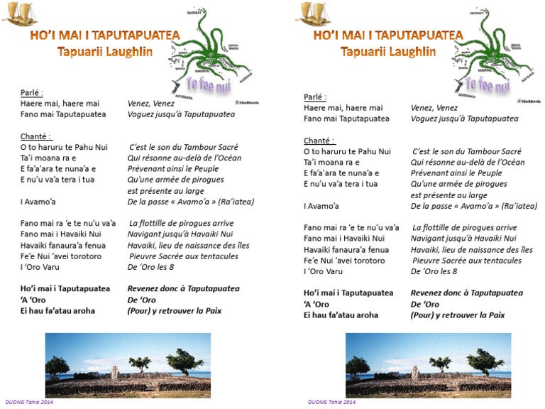 Ho I Mai Taputapuatea Tapuarii | PDF