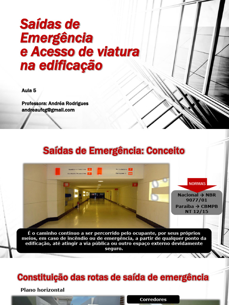 Aula5 Saídas de Emergência e Acesso Viatura | PDF