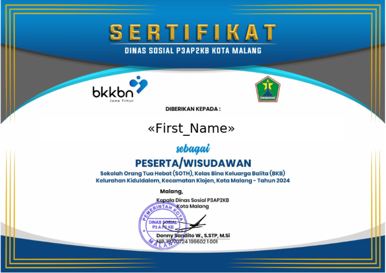 Draft Sertifikat | PDF