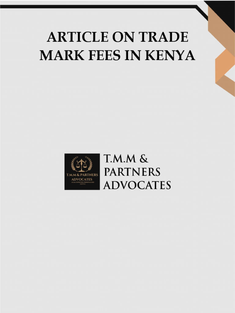 ARTICLE ON TRADE MARK FEES IN KENYA | PDF