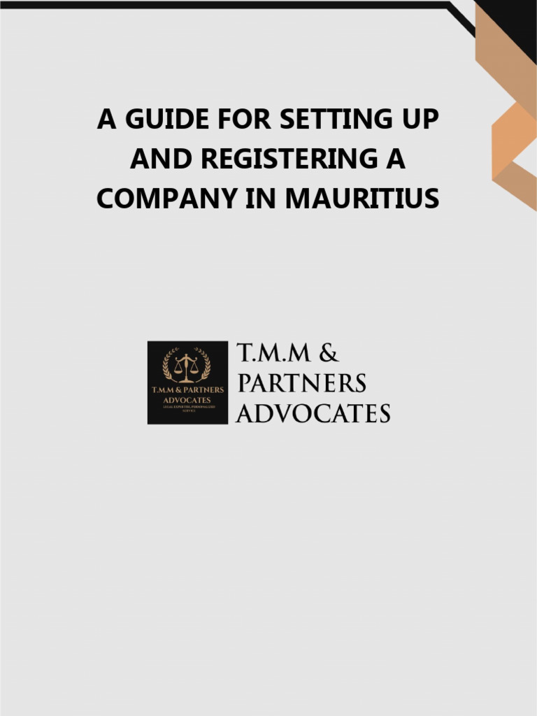 A Guide For Setting Up and Registering A Company in Mauritius | PDF