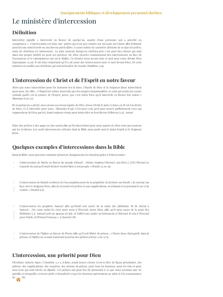Le Ministère D'intercession | PDF