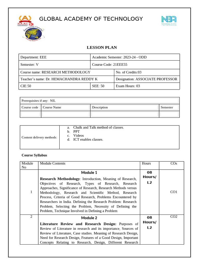 RM Lesson Plan | PDF