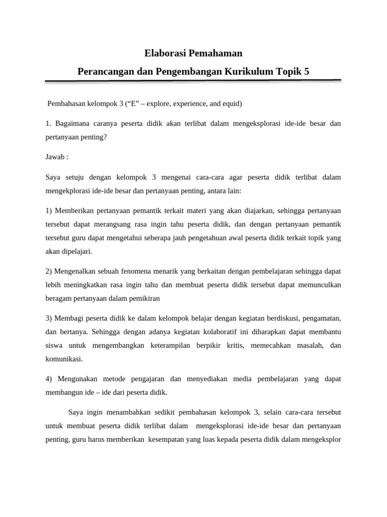 PPK - Elaborasi - Topik 5 | PDF
