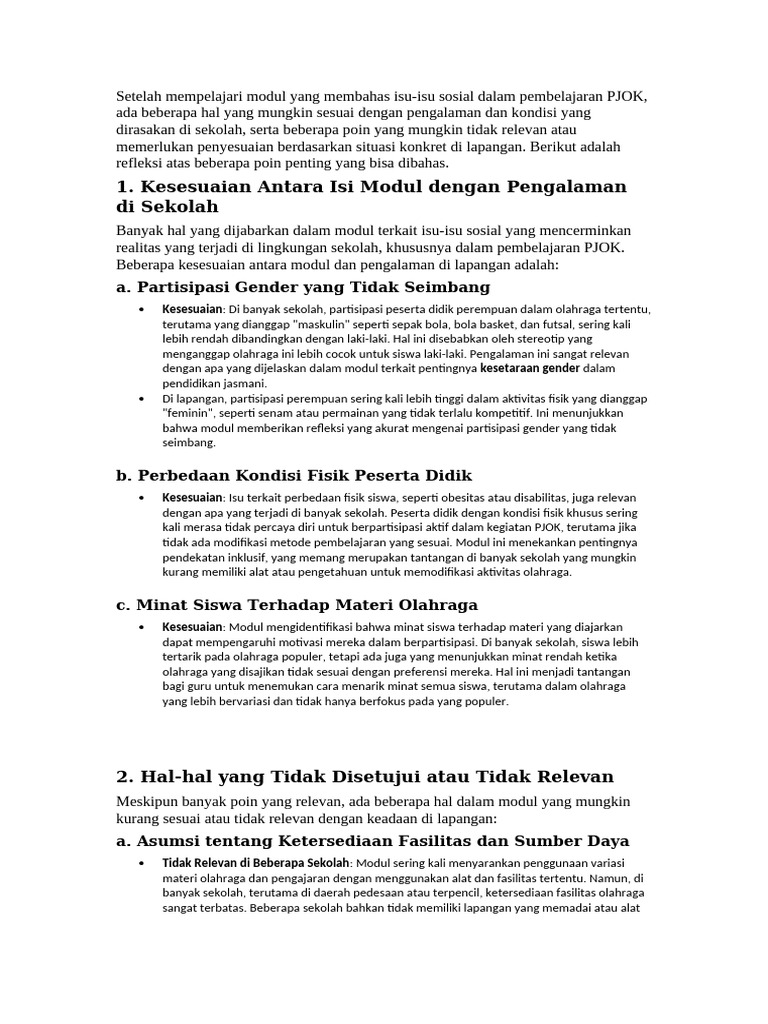 Jawaban Refleksi Modul 1.4.E | PDF