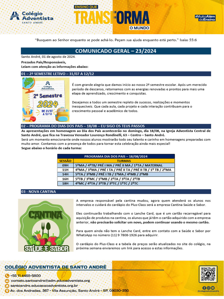 Comunicado Geral 23.2024 | PDF