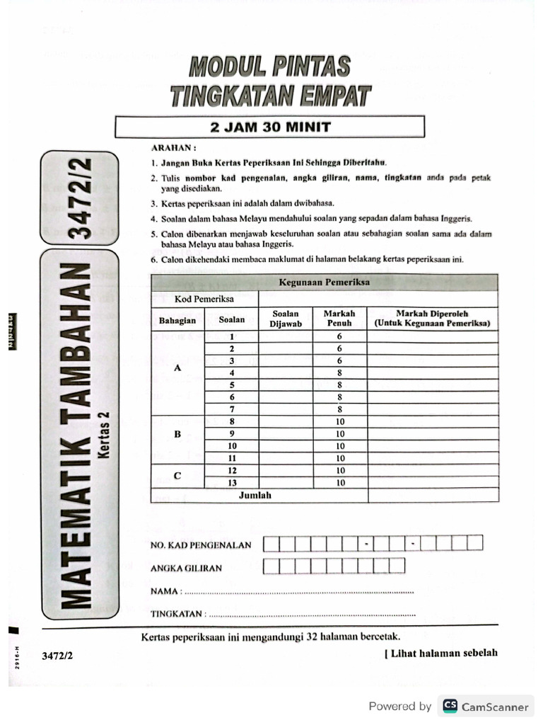 Modul Pintas MT T4 K2 Akhir Tahun 2022 | PDF