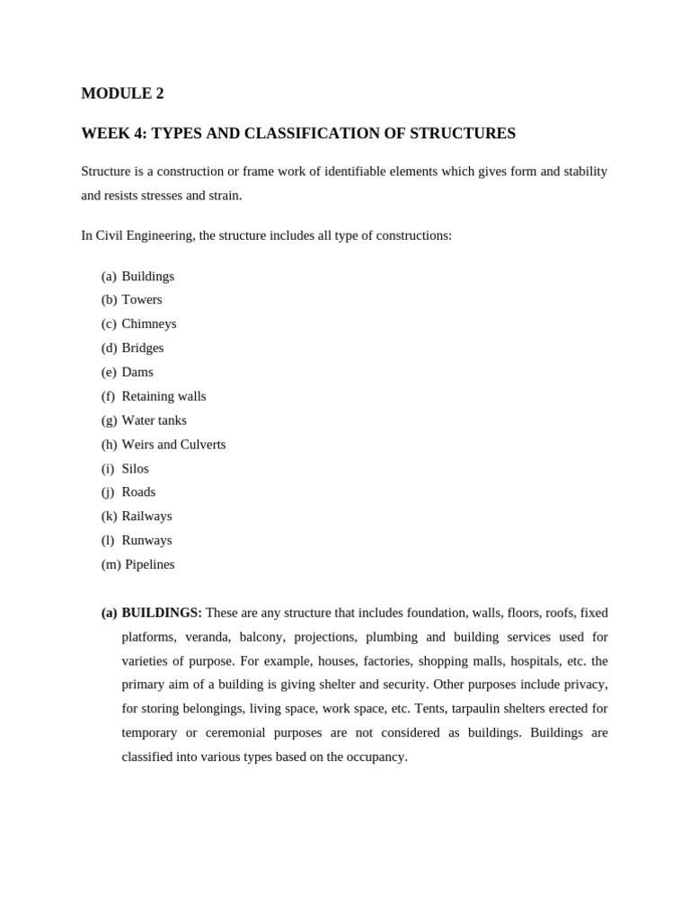 Introduction To Civil Engineering - Module 2 | PDF