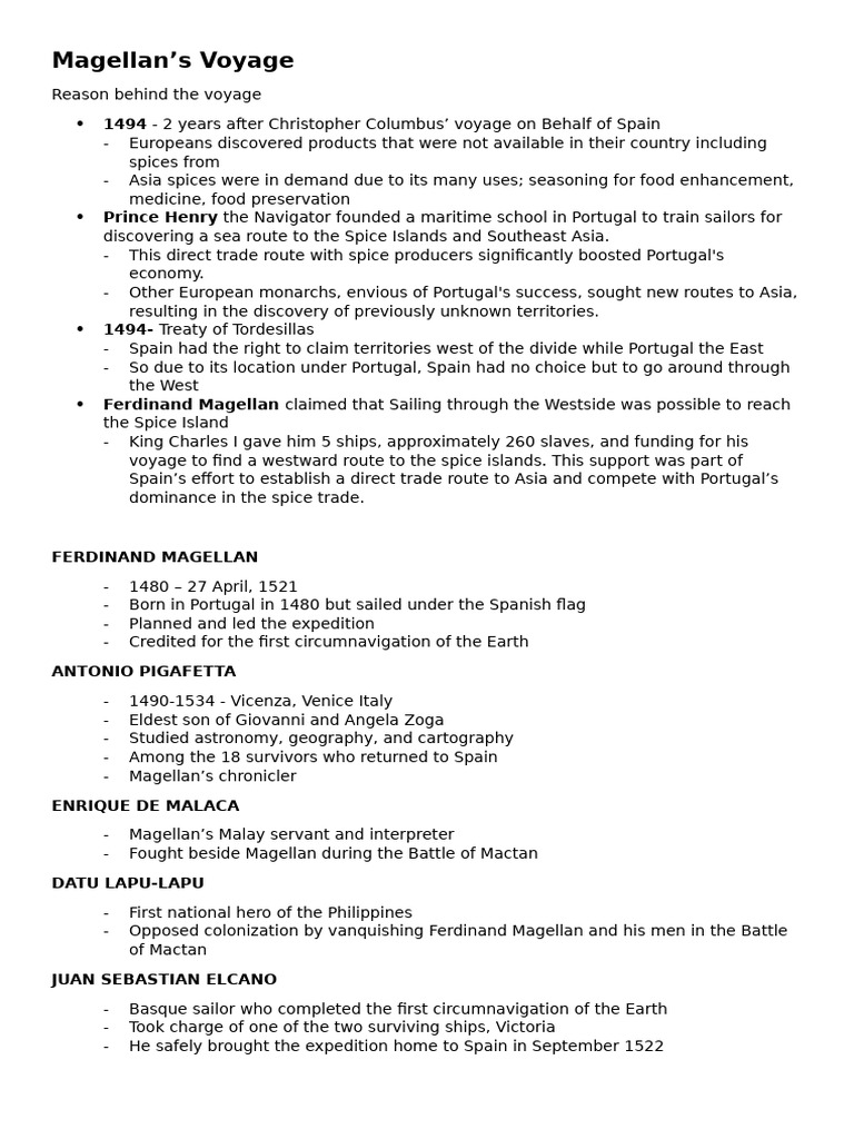 Magellans Voyage Around The Earth | PDF