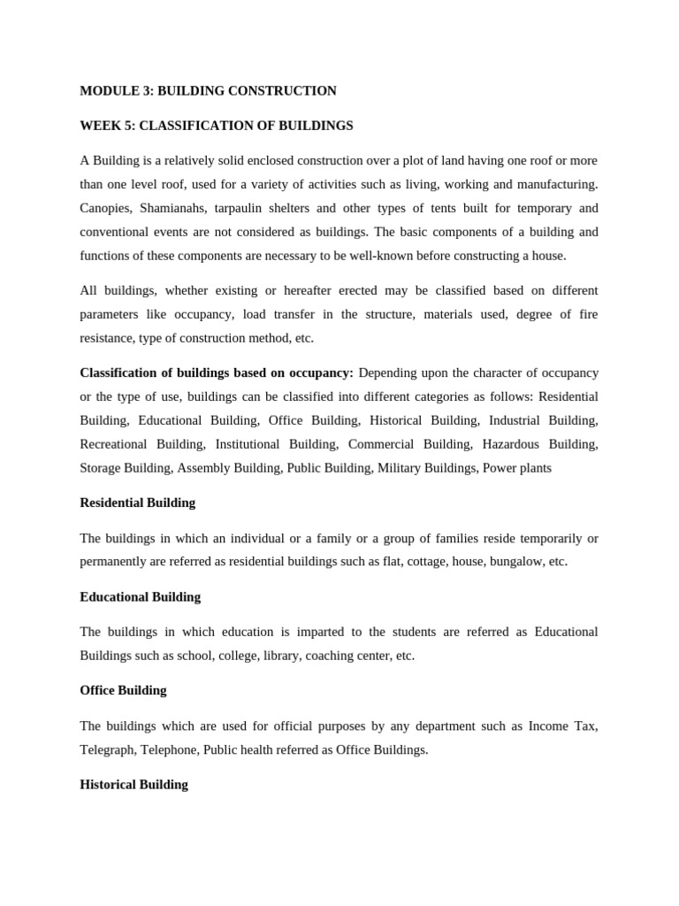 Introduction To Civil Engineering Module 3 | PDF | Framing ...