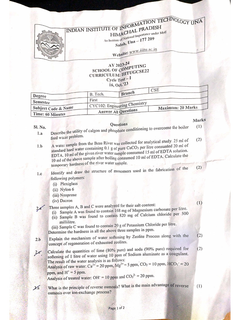 CSE 1st Sem | PDF