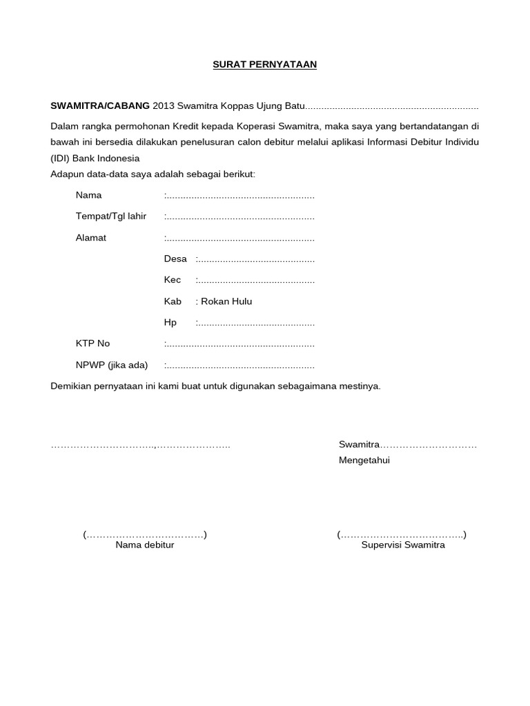 Form BI Ceking | PDF