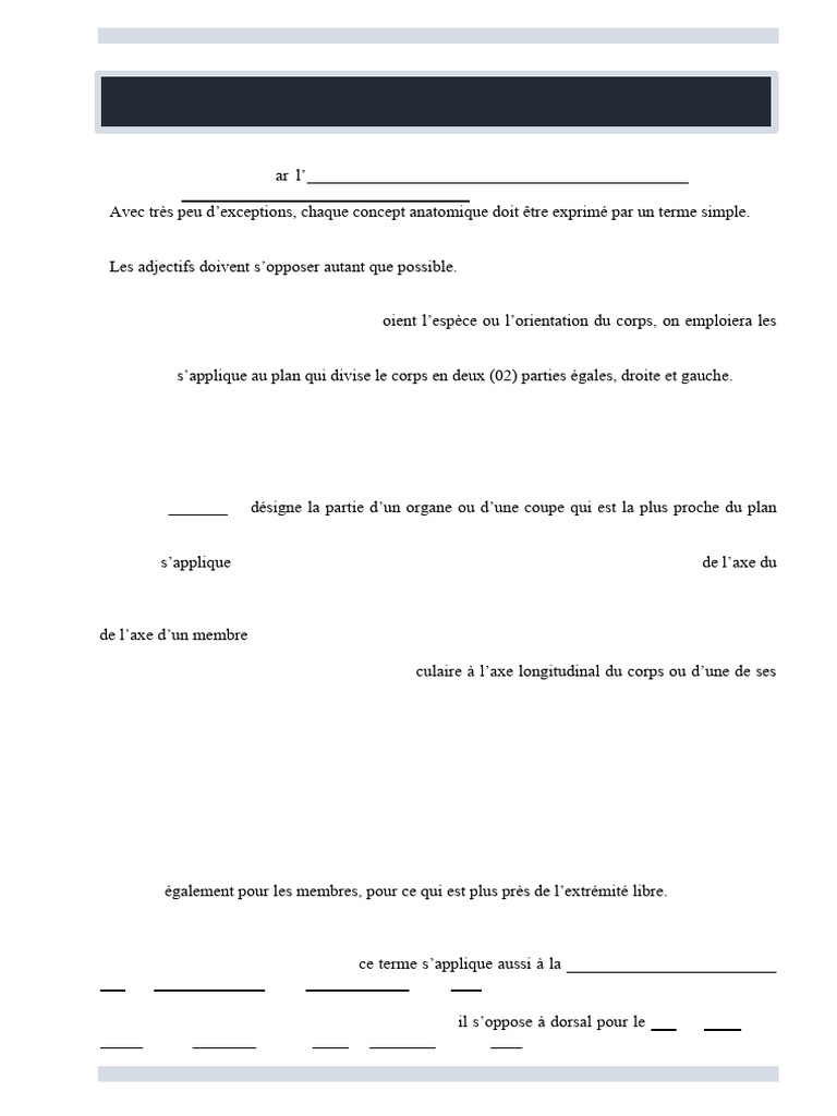 02 Terminologie Anatomique | PDF